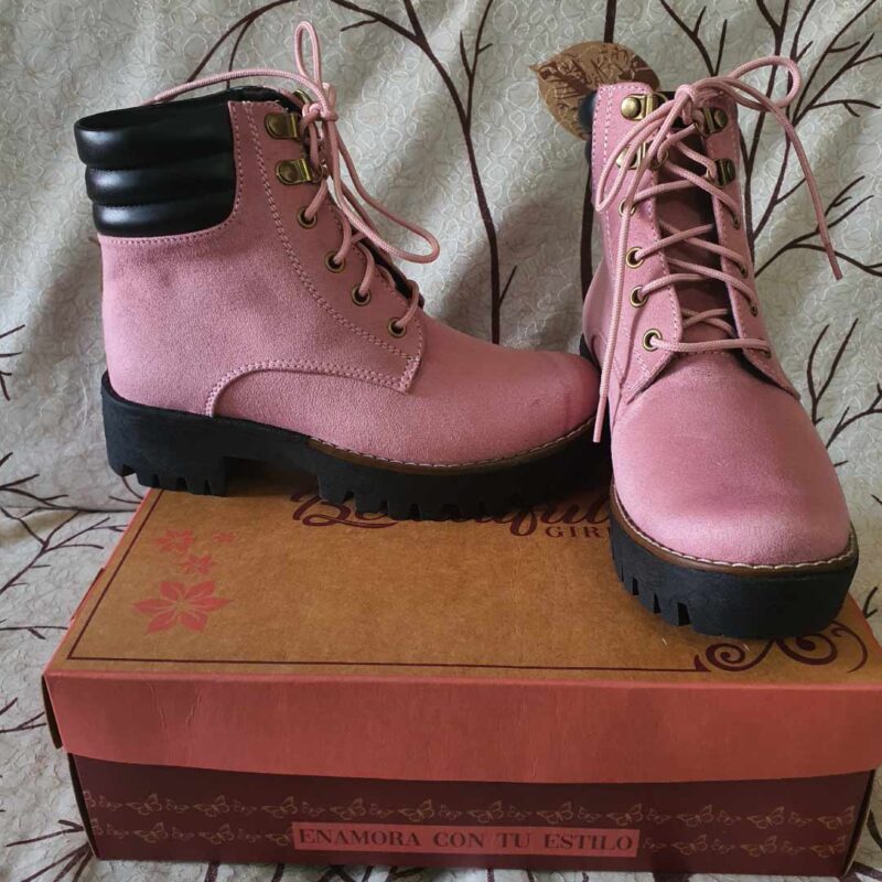 Botines Camila Gamuza Palo Rosa - D Ella Shoes