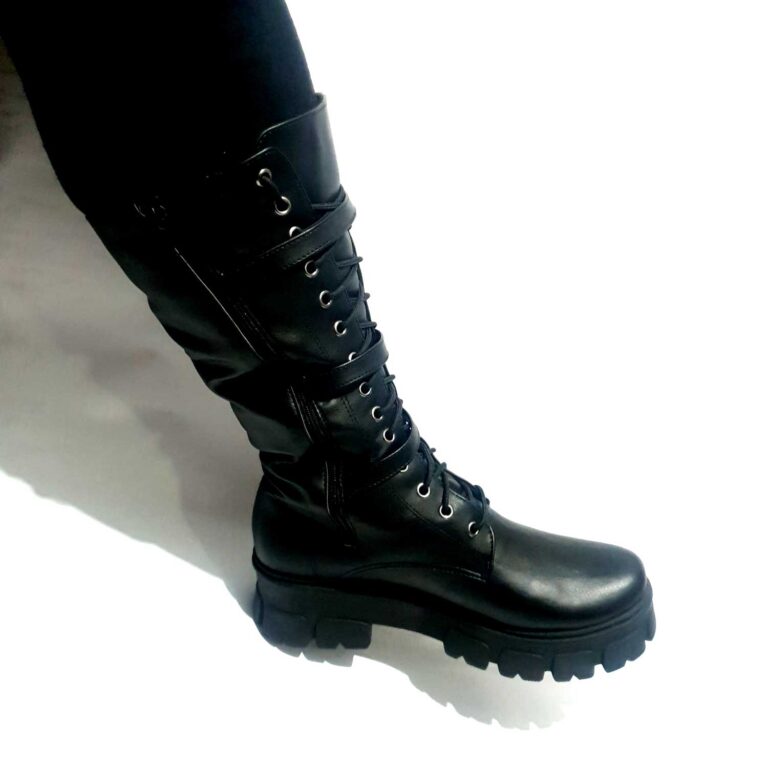 Botas Panto 3 Correa Liso Negro PL-MUE – D Ella Shoes Peru