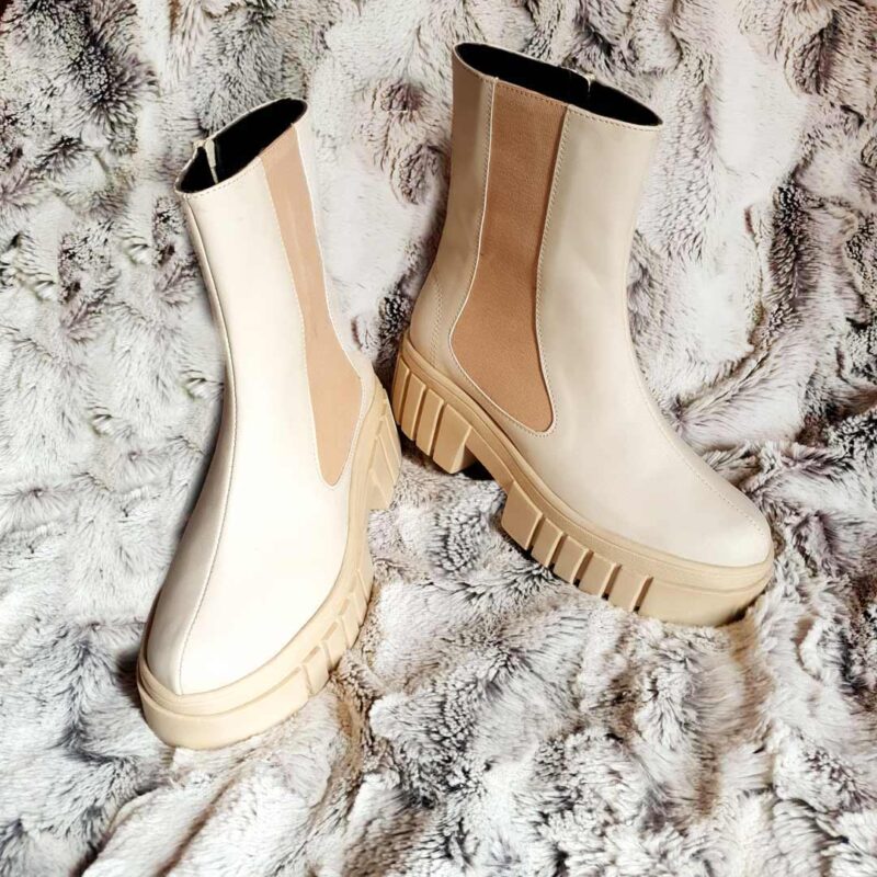 Botines Mia Liso Hueso PL-RA6 - D Ella Shoes