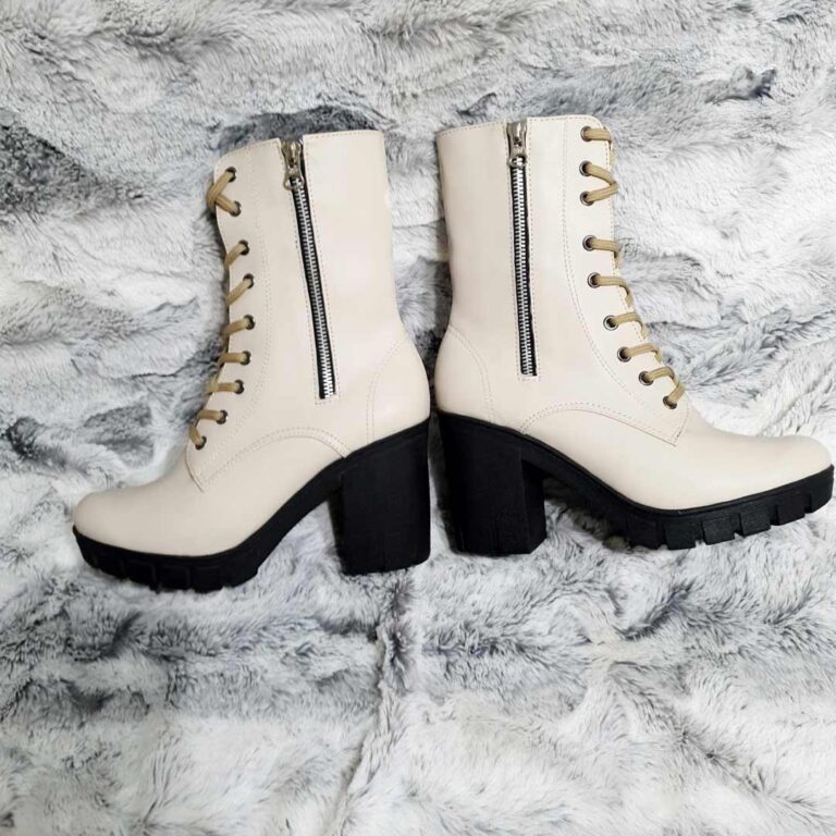 Botines Grecia Liso Hueso T9 - D Ella Shoes - Grecia Liso Hueso T9